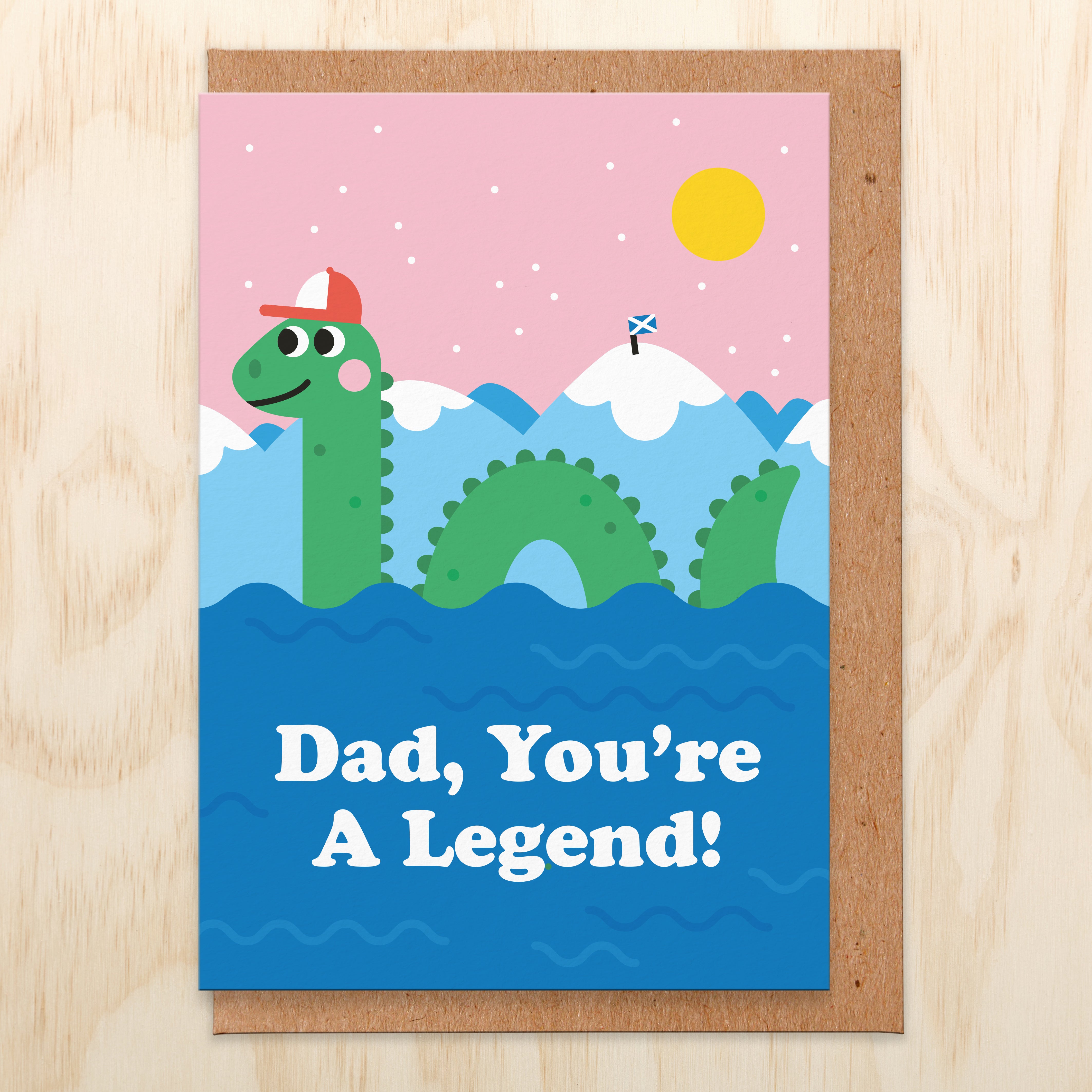 Dad You're A Legend (Loch Ness Monster) Father's Day Card – Studio Boketto
