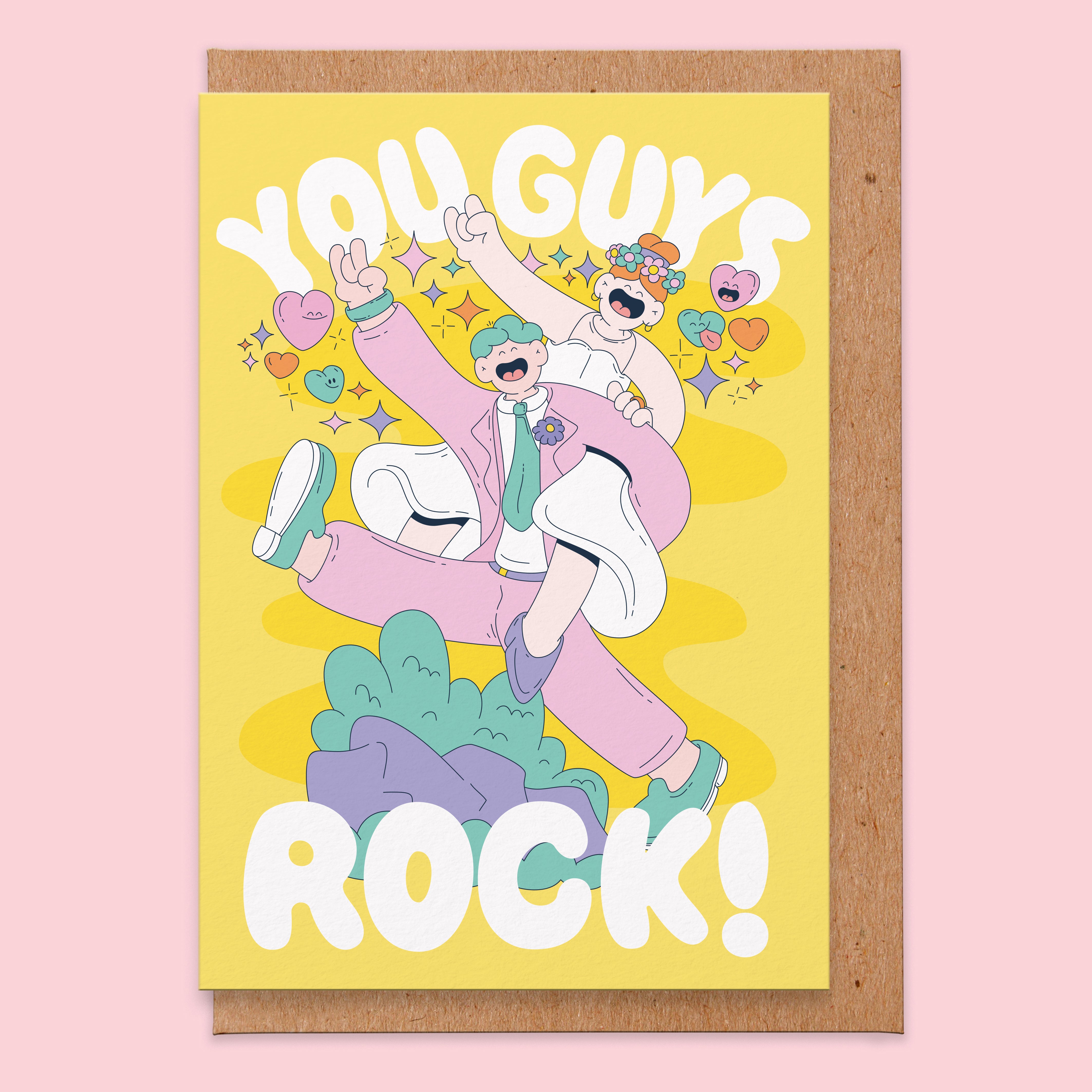 You Guys Rock Wedding Card By Luke McConkey – Studio Boketto